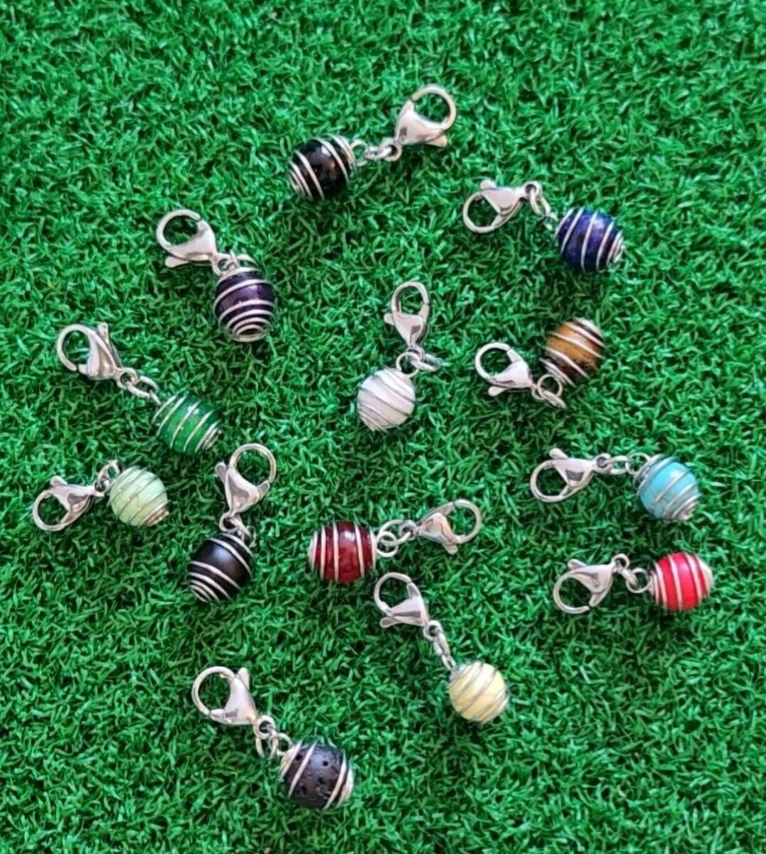 Natural Stone Charm/ Stone Pet Collar Charm/ Wire Wrapped Stone Charm ...