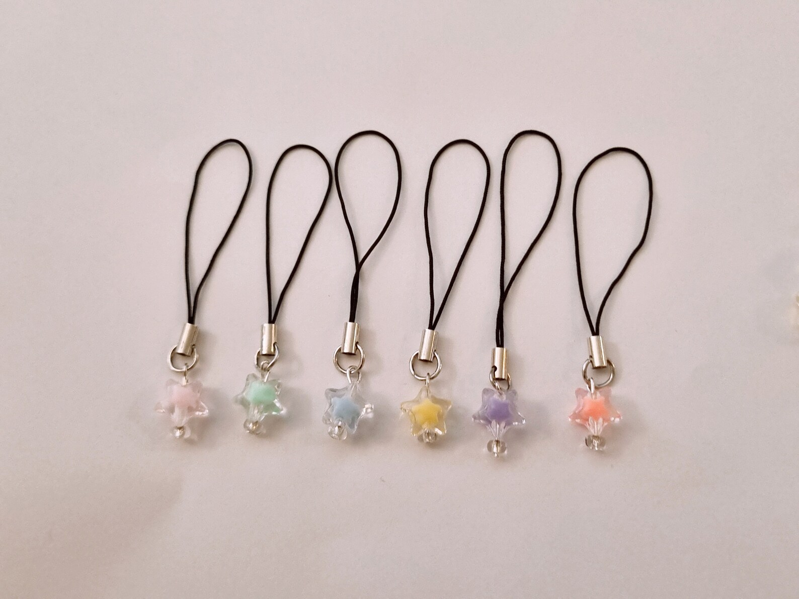 Colorful Star Phone Charm/ Pastel Phone Charm/ Small Cute Star - Etsy