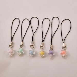 Colorful Star Phone Charm/ Pastel Phone Charm/ Small Cute Star Charm ...