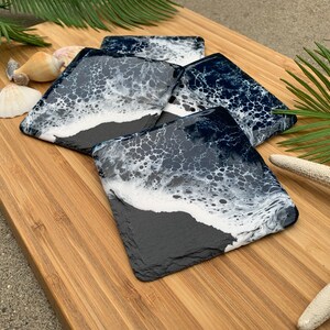 Ocean Lovers | Slate Coaster Set | Beach Decor | Ocean Inspired ...