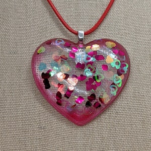 Heart Pendants Holo or Flowers - Etsy
