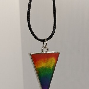 Rainbow LGBTQ+ Triangle Pendants - Etsy