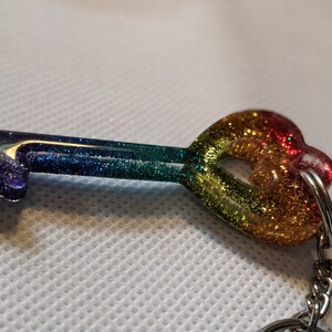 Sparkle LGBTQ Rainbow Key Chains - Etsy
