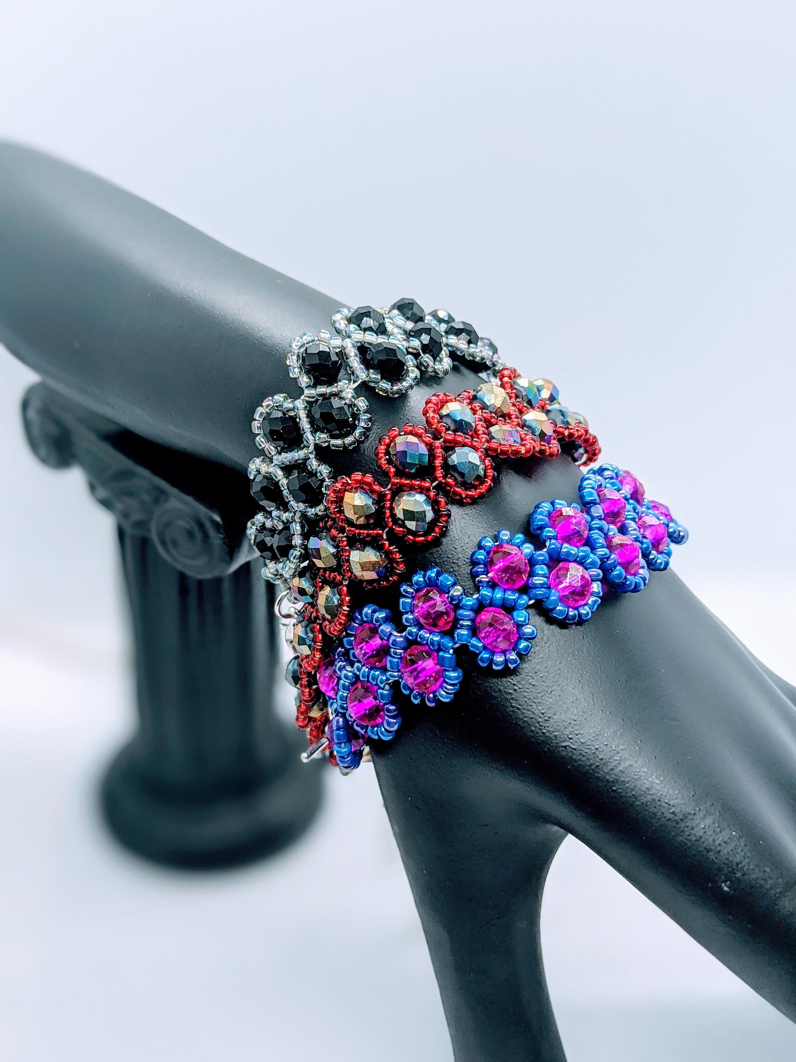 Hand Beaded Zig-zag Bracelets - Etsy