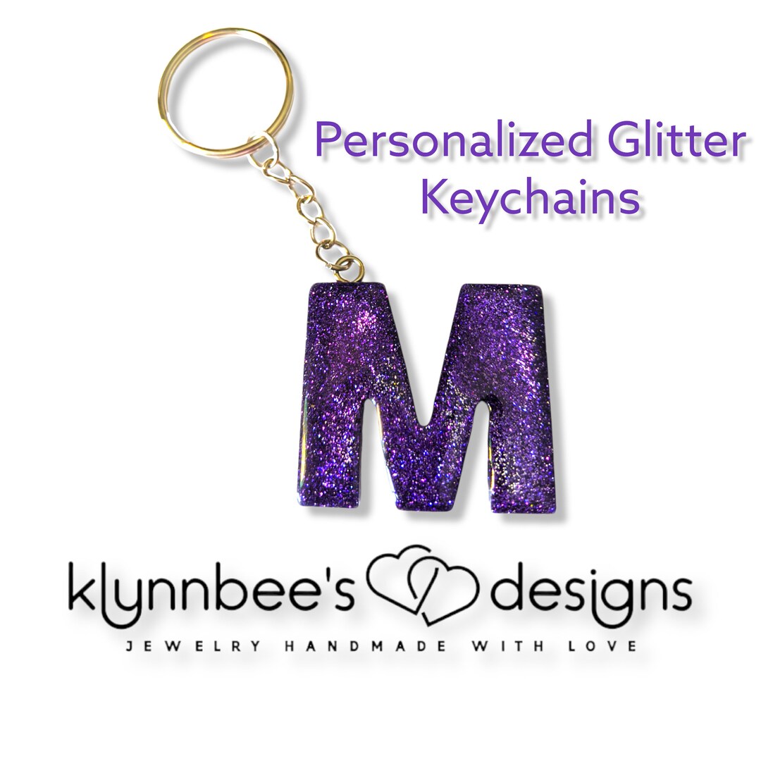 Sparkly One Color Key Chains - Etsy