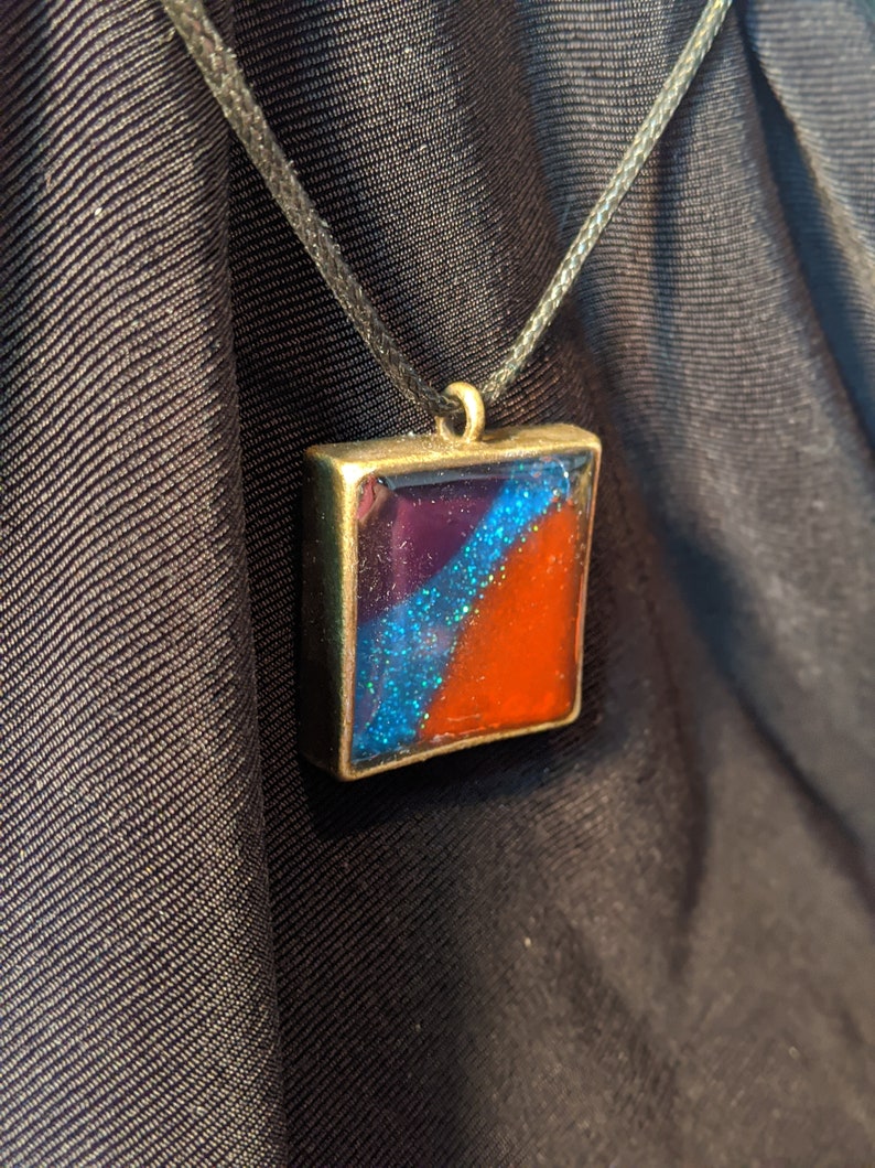 Abstract Art Pendant - Etsy