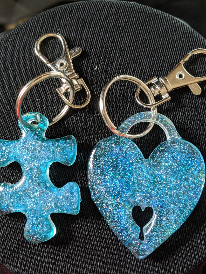 Sparkly One Color Key Chains - Etsy