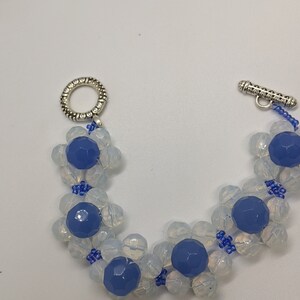 Hand Beaded Periwinkle Bracelet - Etsy