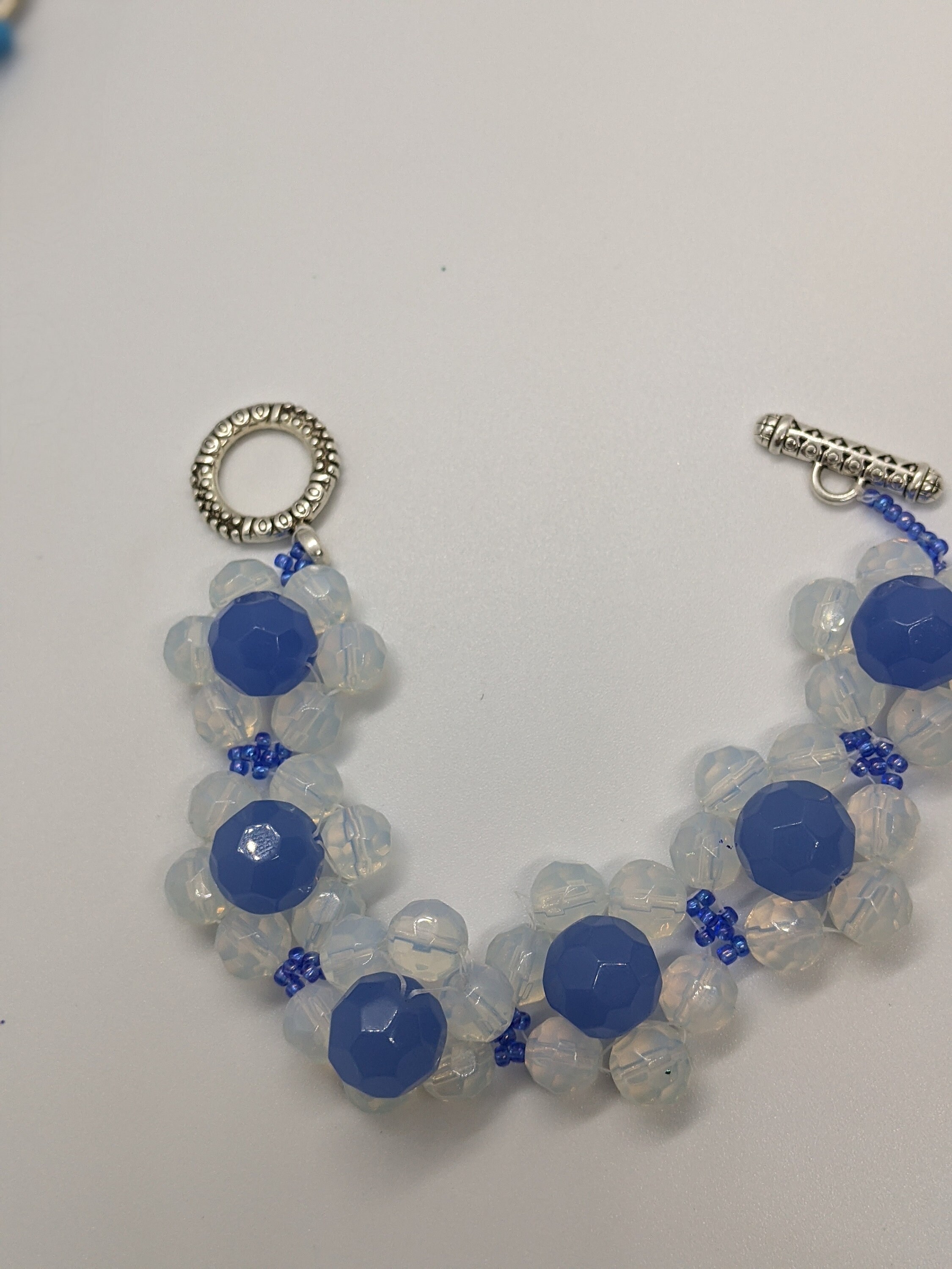 Hand Beaded Periwinkle Bracelet - Etsy