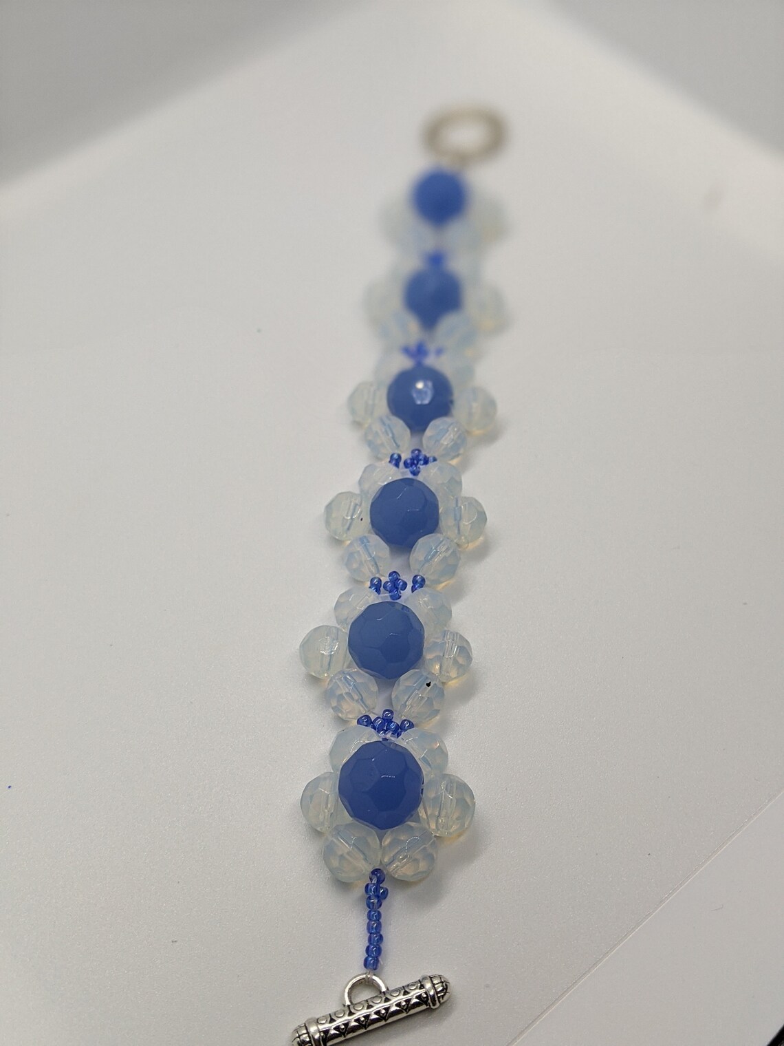 Hand Beaded Periwinkle Bracelet - Etsy