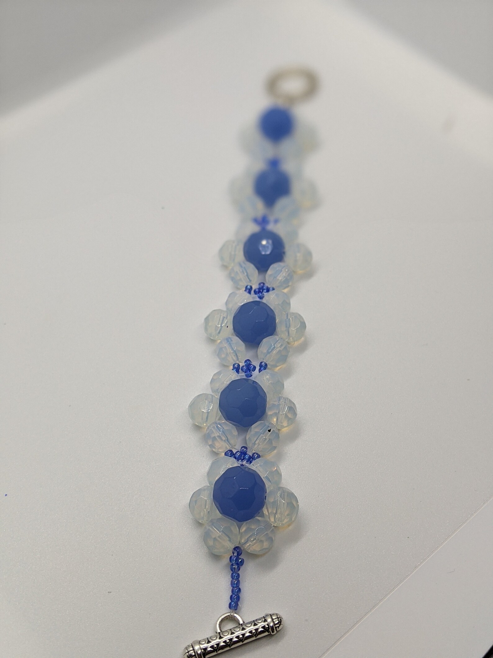 Hand Beaded Periwinkle Bracelet - Etsy