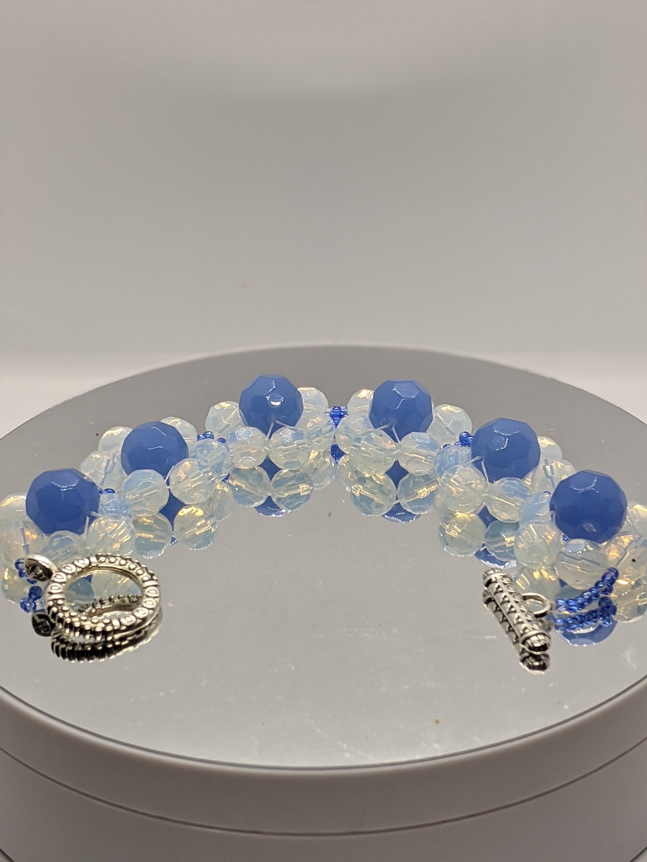 Hand Beaded Periwinkle Bracelet - Etsy