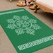 Pooja Decoration, Rangoli Mat Green Area Rug, Mandir Mat, Puja Backdrop ...