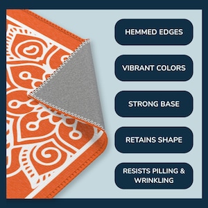 Pooja Decoration, Rangoli Mat Orange Area Rug, Mandala Mandir Mat ...