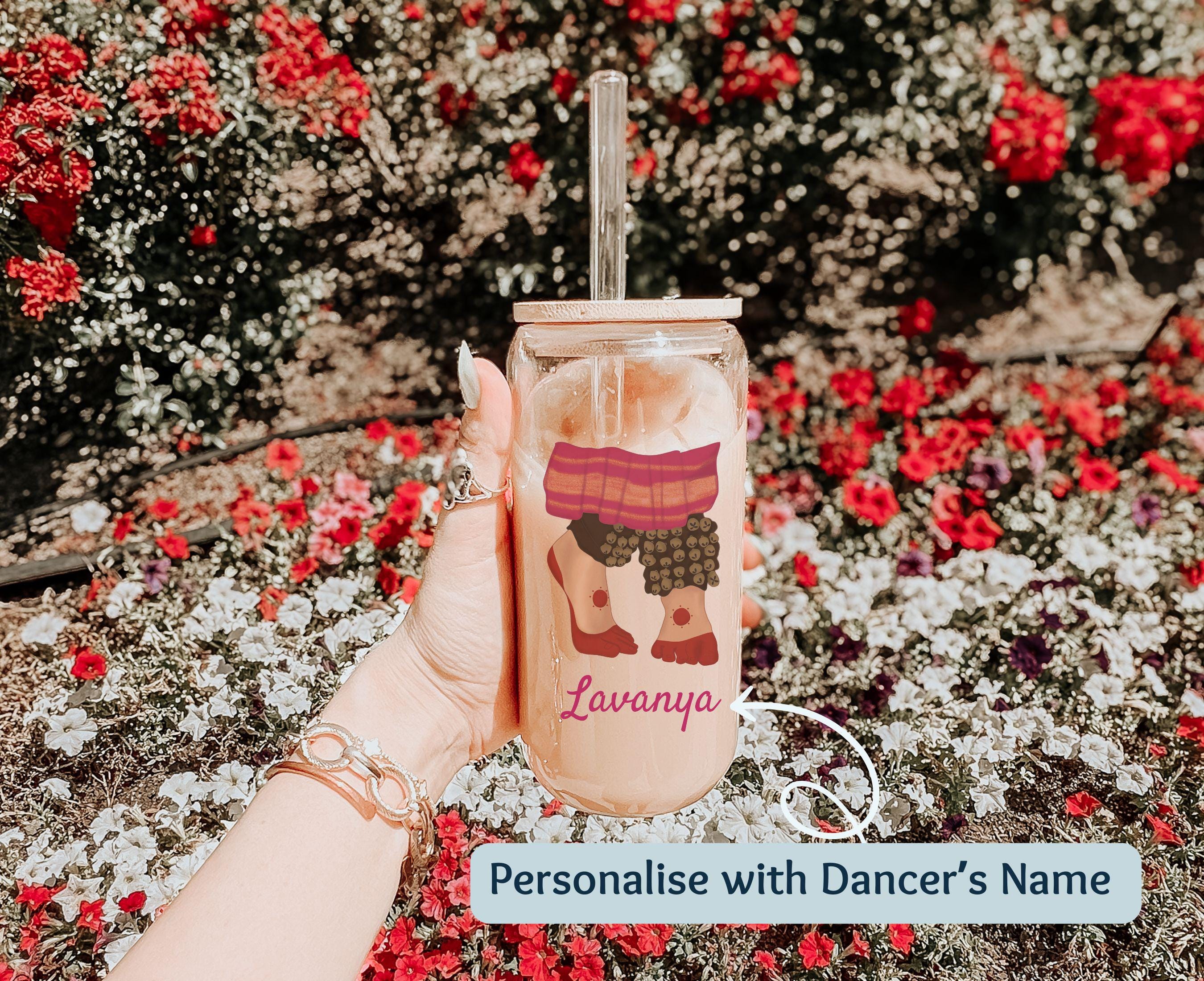 Arangetram Gift, Bharatanatyam Personalized Sipper Glass, Indian ...