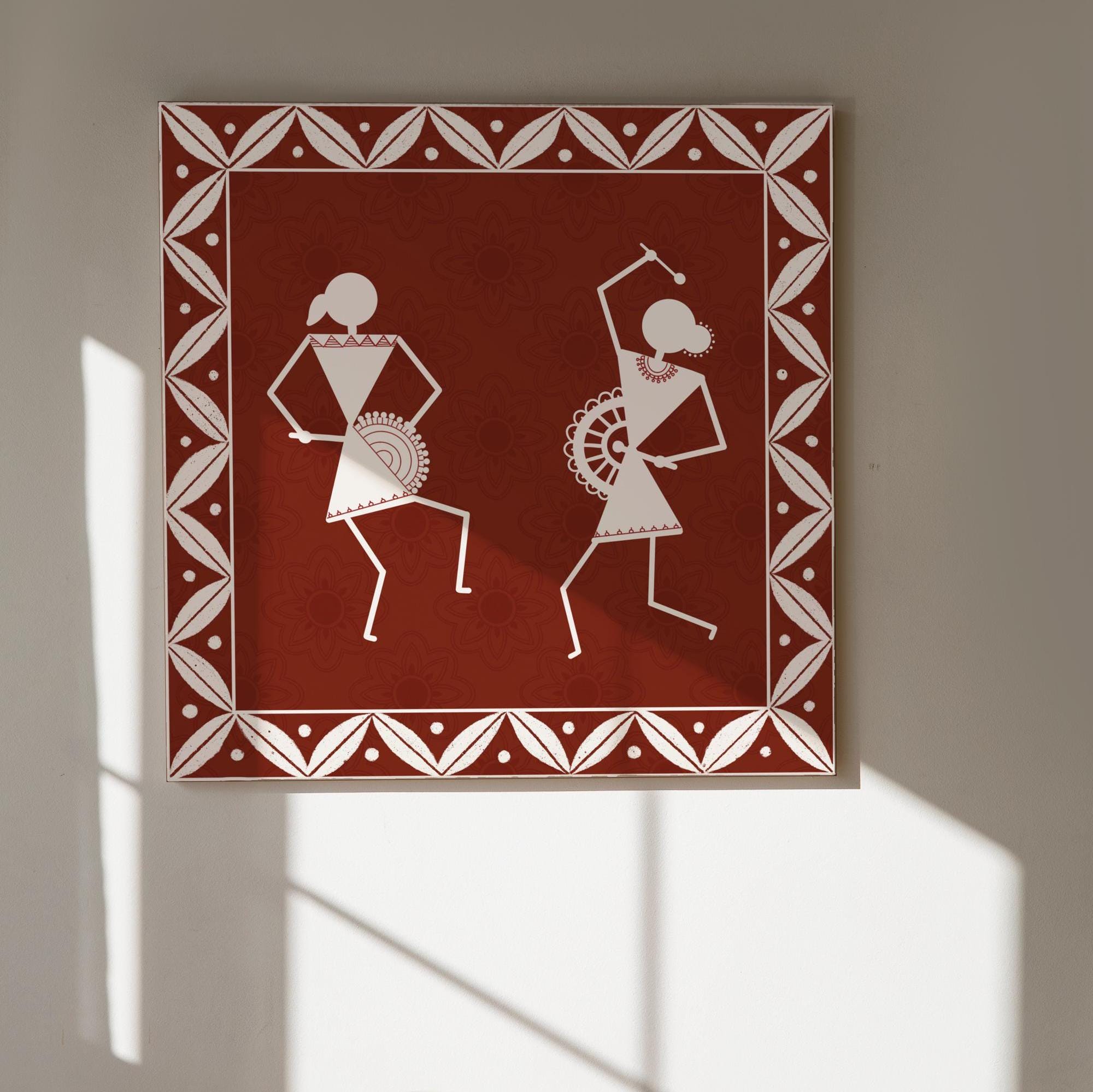 Warli Canvas Art - Indian Tribal Painting - Warli Home Decor - Printed ...