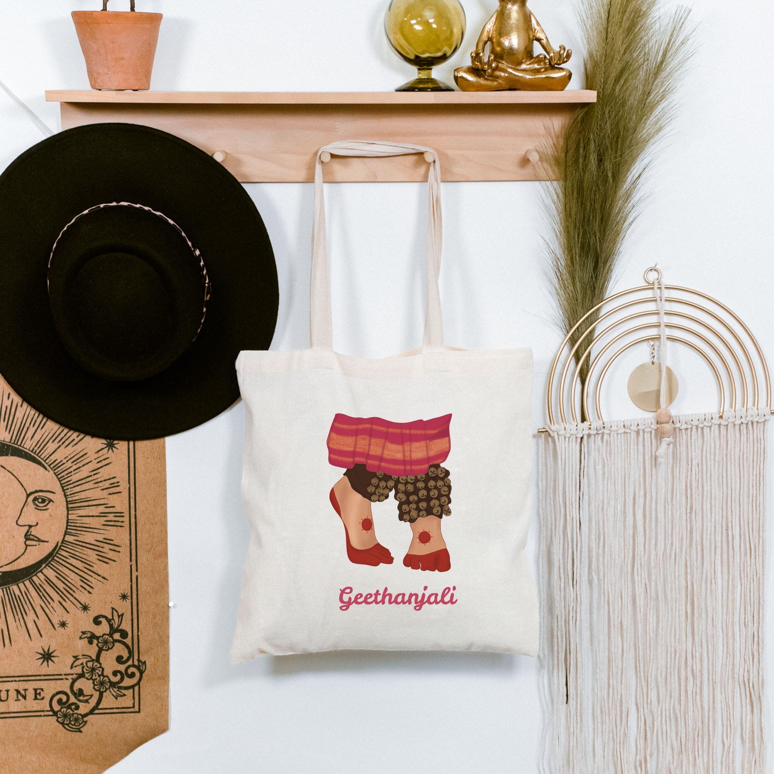 Arangetram Gift, Personalized Bharatanatyam Dancer Cotton Tote Bag ...