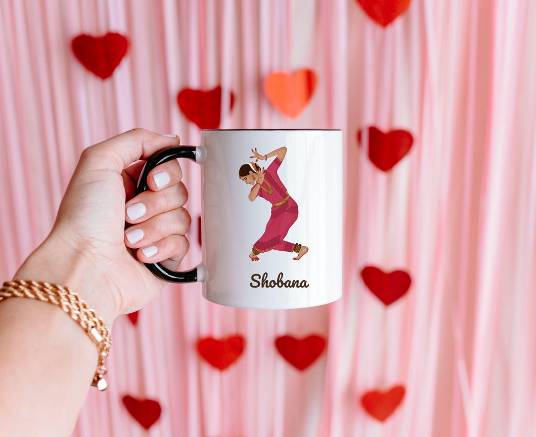 Arangetram Gift, Personalised Bharatanatyam Accent Mug, Bharathanatyam ...