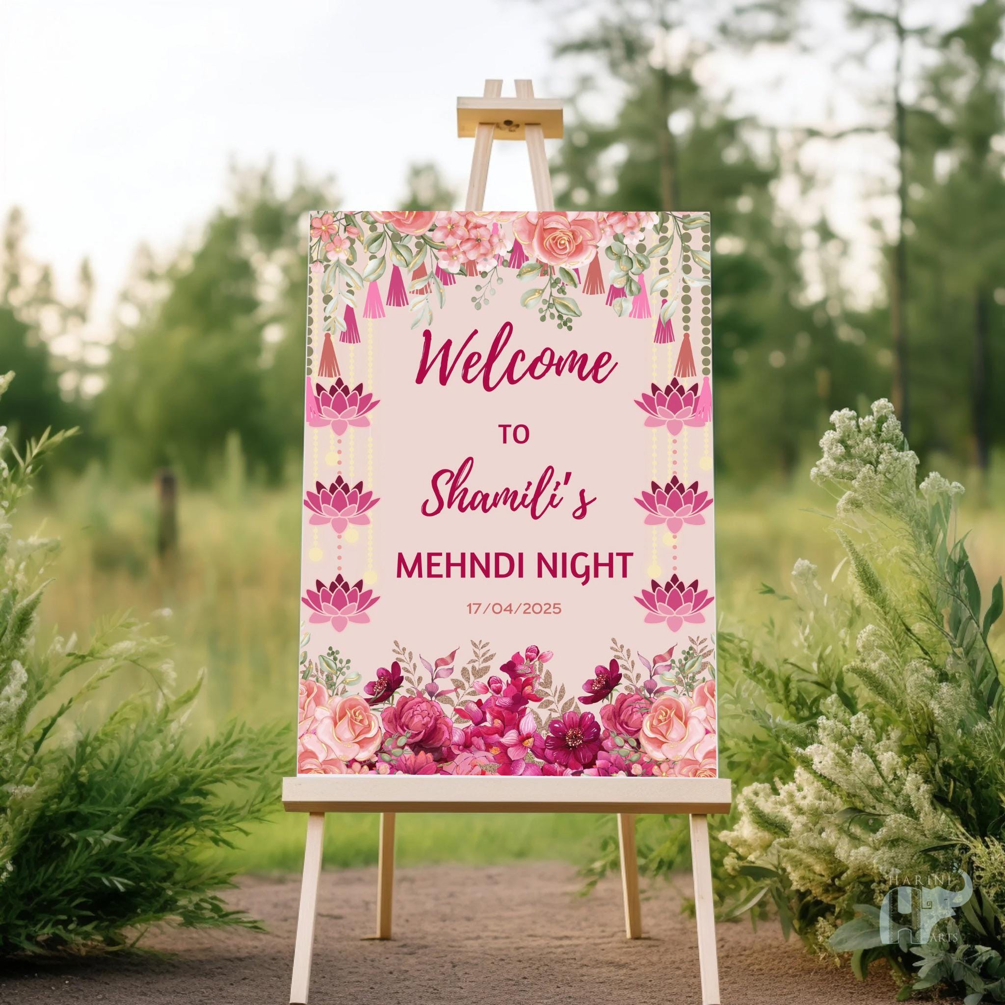Mendhi Sign, Mehndi Welcome Sign, Mehndi Sign, Mendhi Welcome Sign ...