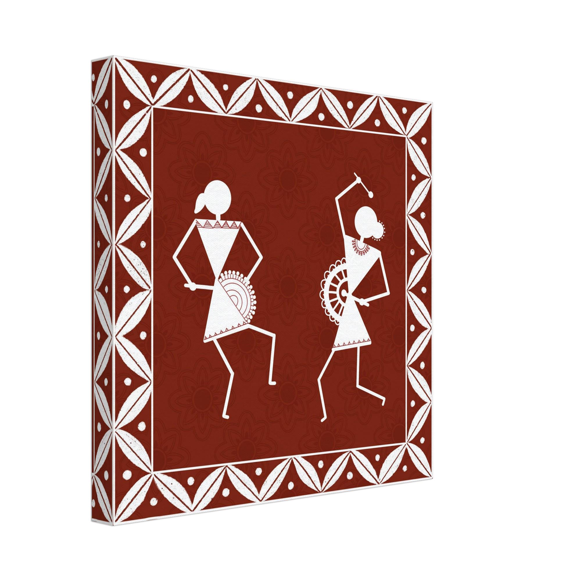 Warli Canvas Art - Indian Tribal Painting - Warli Home Decor - Printed ...