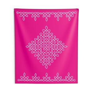 Kolam Backdrop in Hot Pink, House Warming, Baby Shower, Half Saree ...