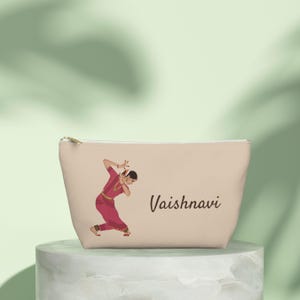 Personalized Arangetram Gift, Bharatanatyam Dancer Cosmetic Pouch ...
