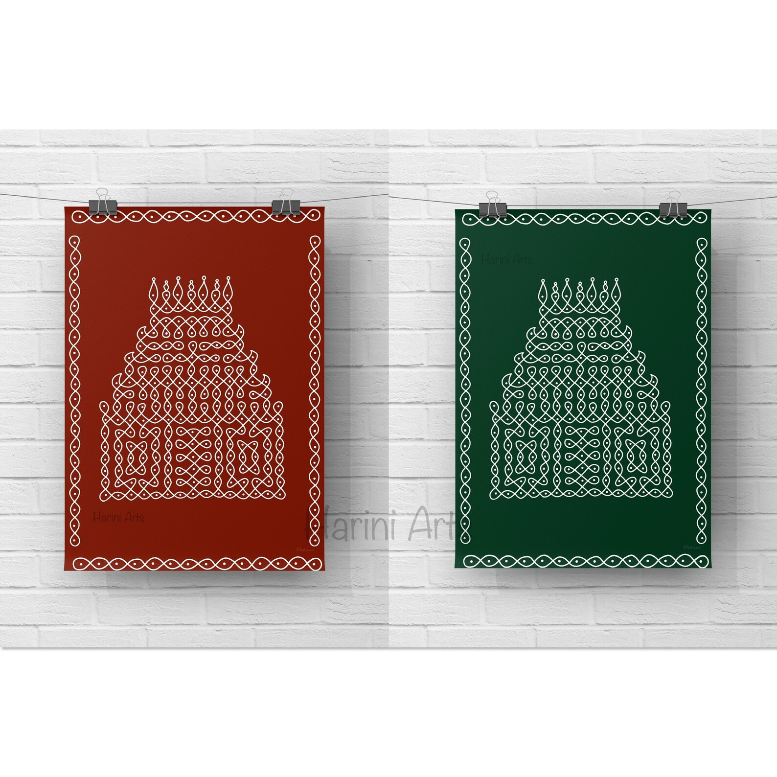 Gopuram Kolam DIGITAL DOWNLAD // Pooja Room Decor // Housewarming Decor ...