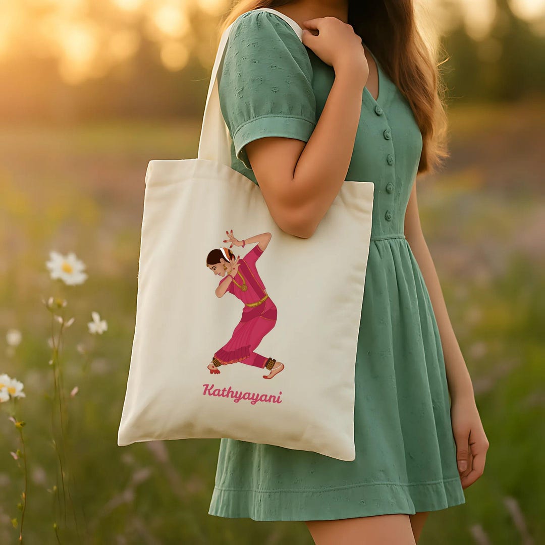 Arangetram Gift, Personalized Bharatanatyam Dancer Cotton Tote Bag ...