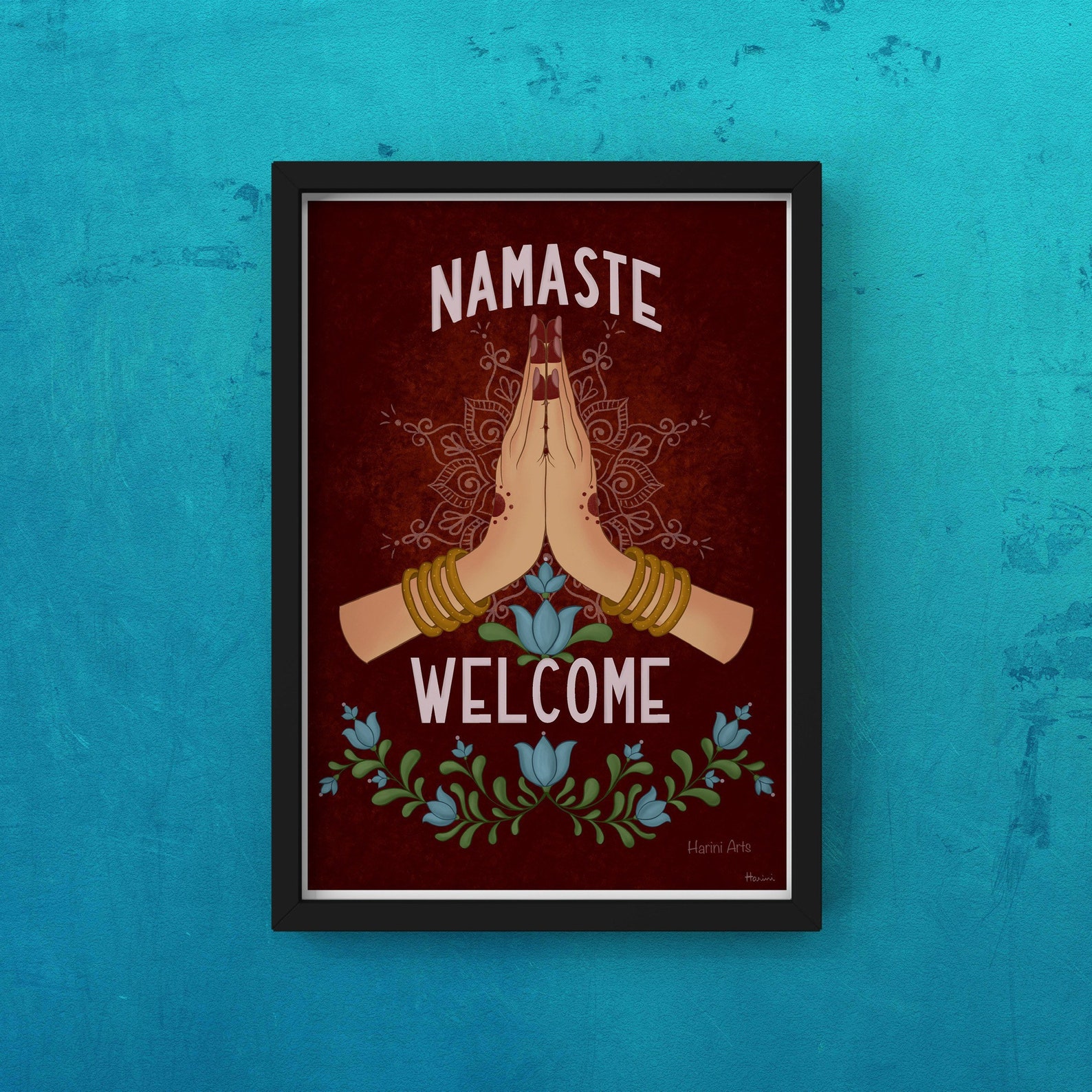 Namaste Wall Decor Namaste Sign Indian Entrance Decor | Etsy