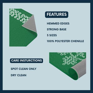 Pooja Decoration, Rangoli Mat Green Area Rug, Mandir Mat, Puja Backdrop ...