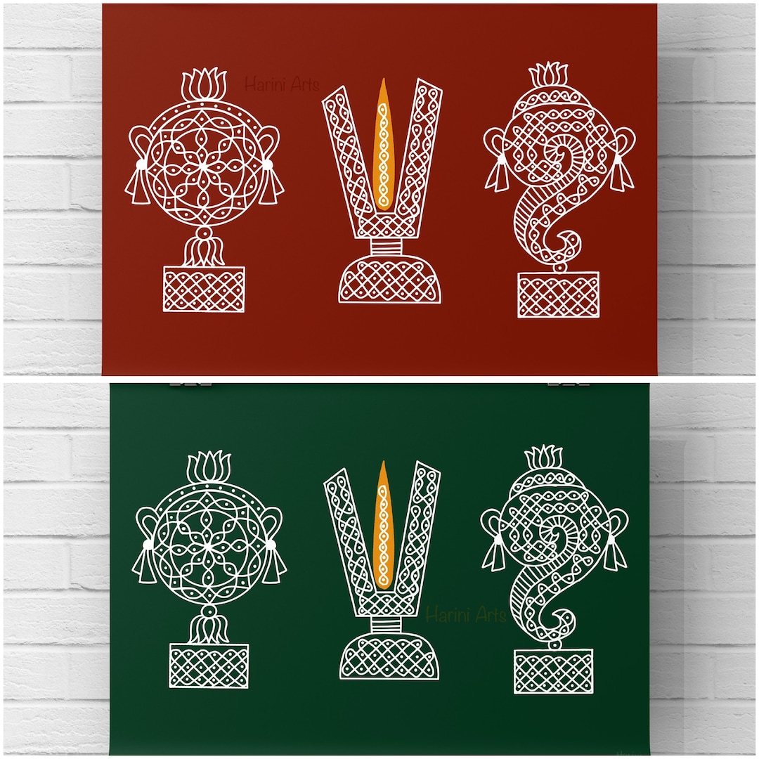 Sanku, Chakra, Namam Kolam DIGITAL DOWNLAD // Pooja Room Decor ...