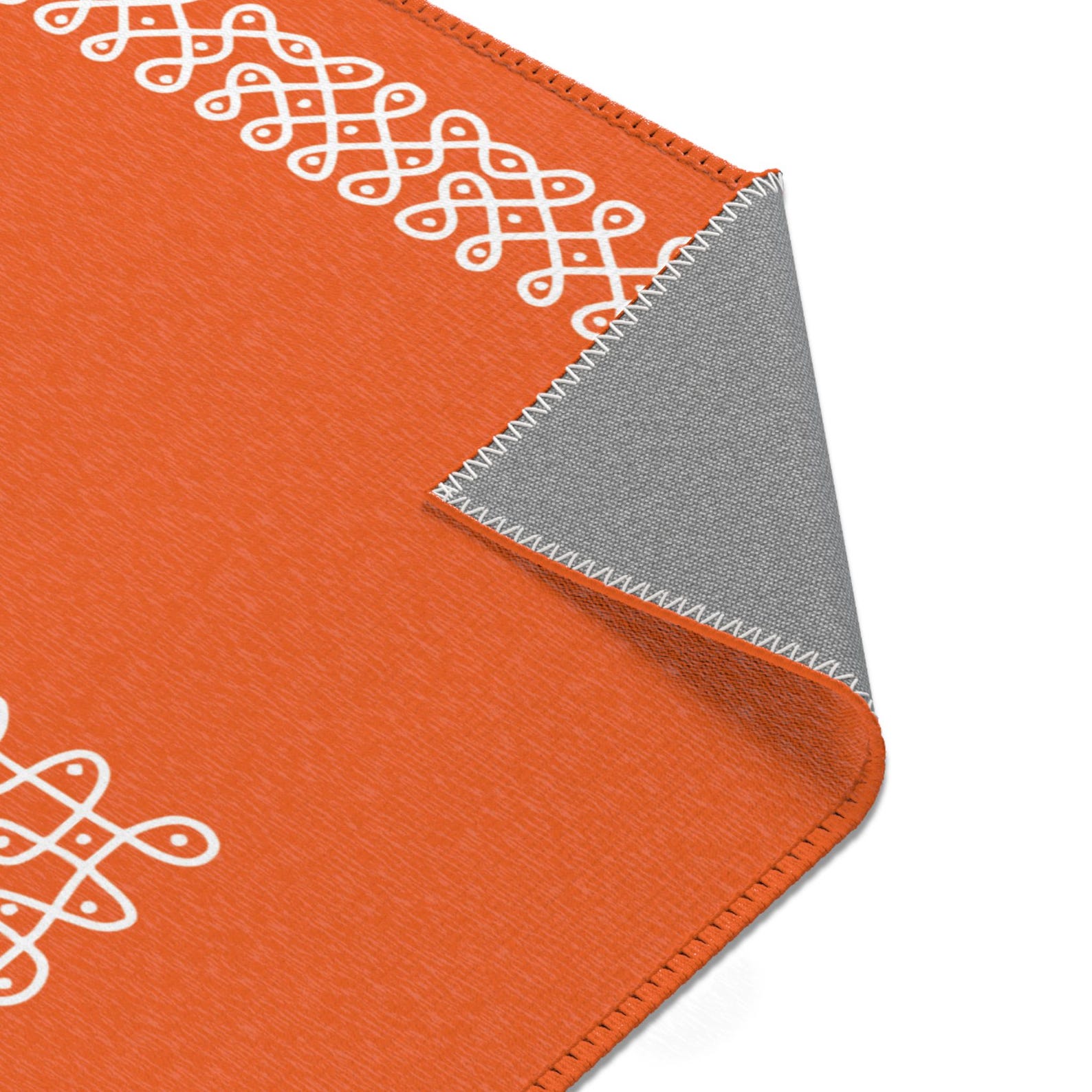 Pooja Decoration, Rangoli Mat Orange Area Rug, Mandir Mat, Pooja ...