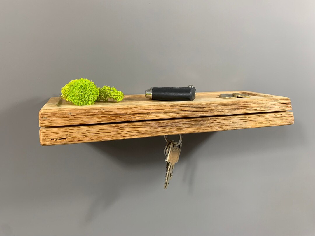 Rustic Key Board With Tree Edge Made of Oak Wood, Key Board Magnets ...