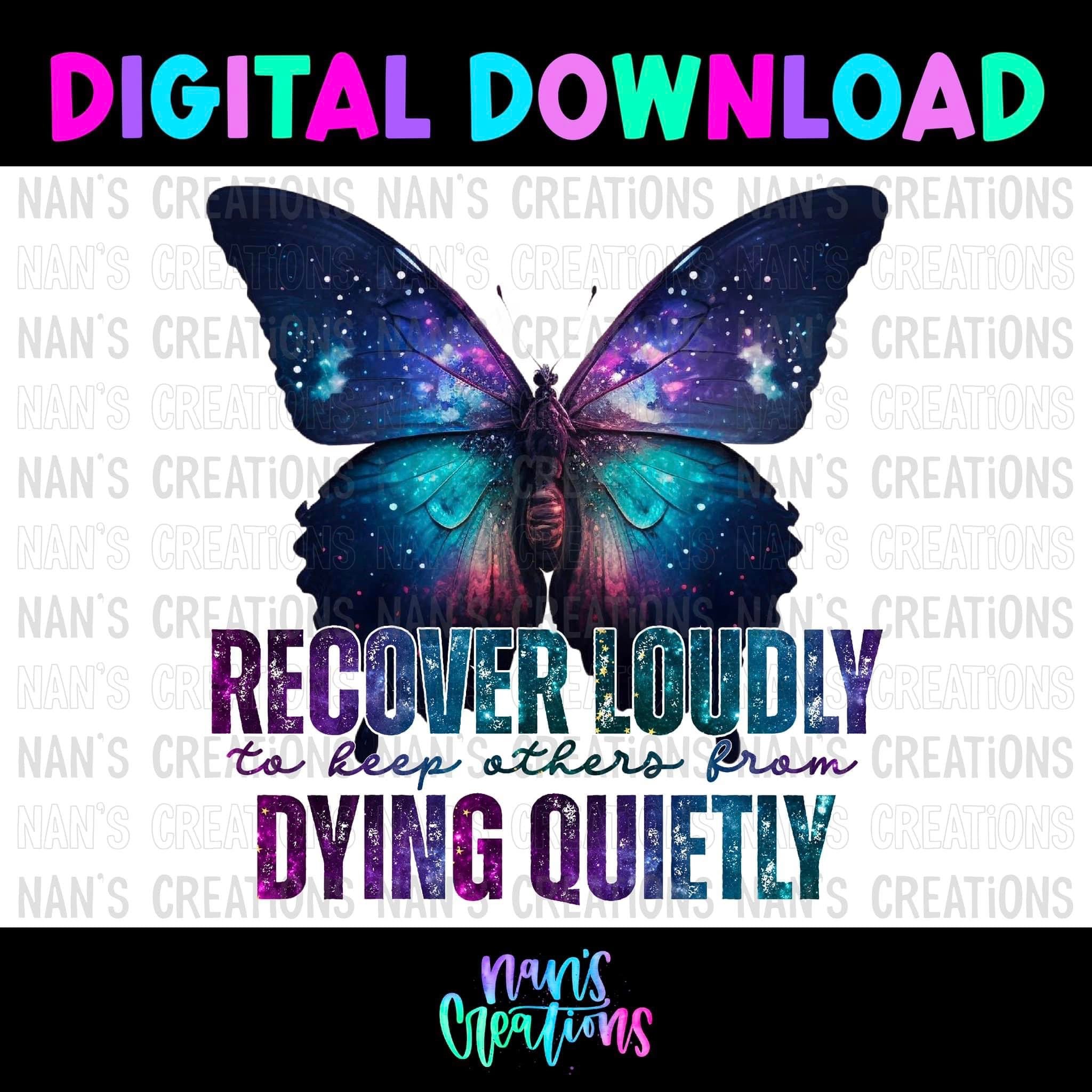 Recover Loudly Self Care PNG | Christian Faith Bible Verse | Instant ...