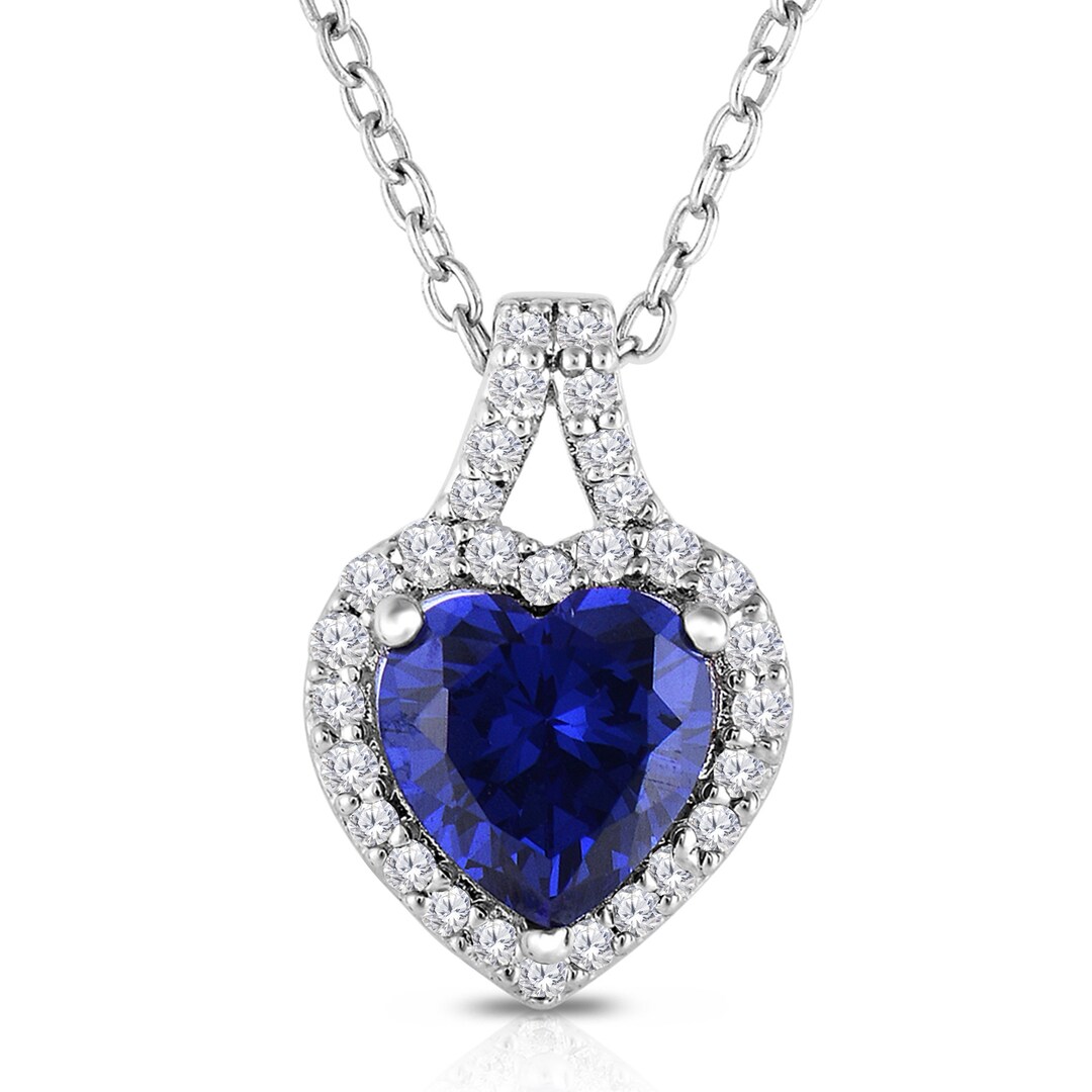 NATALIA DRAKE Blowout Sale 7MM Heart Tanzanite Pendant With White ...