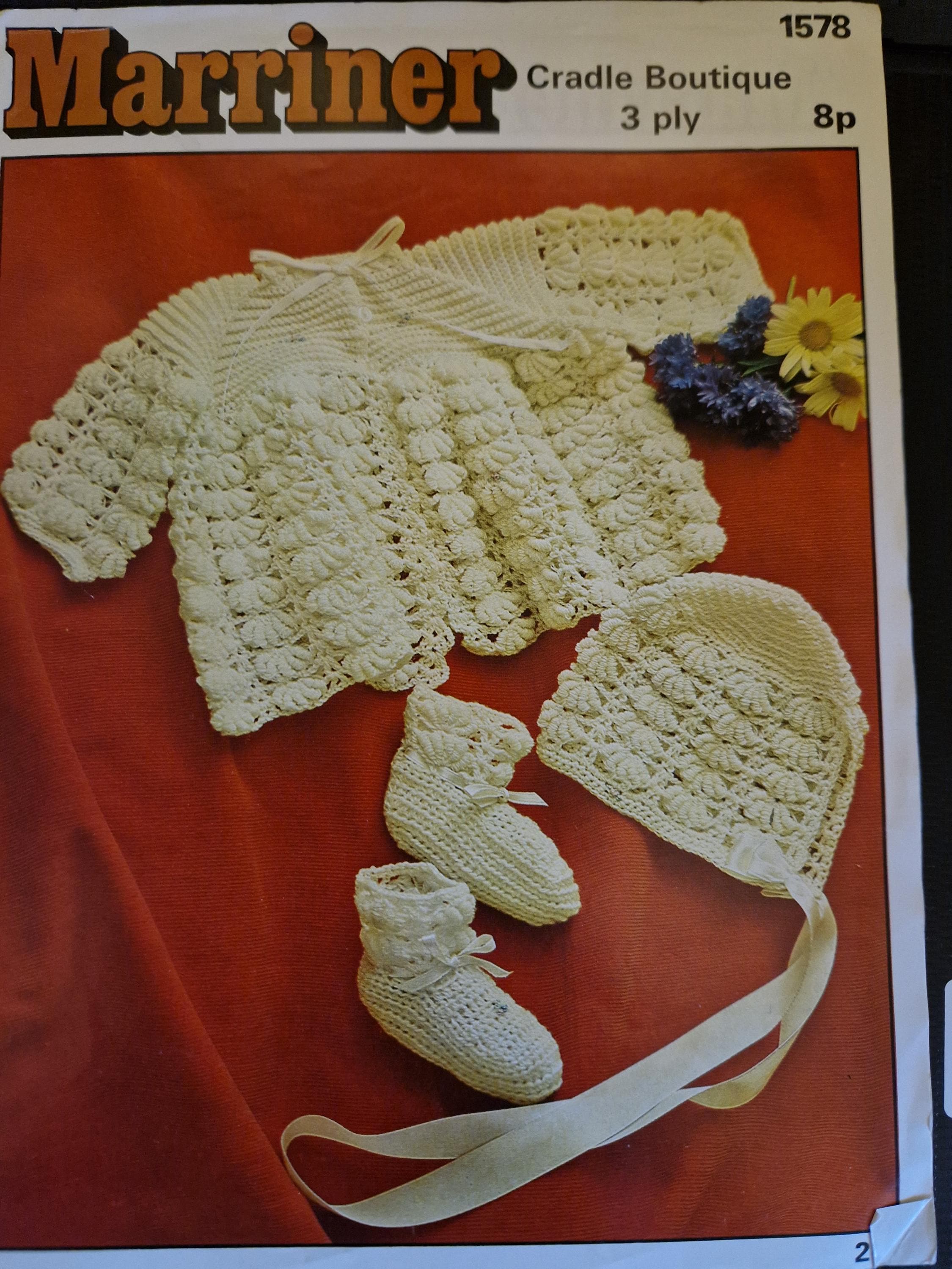 Instant Download PDF Vintage Marriner 1578 Baby Crochet Pattern Jacket ...