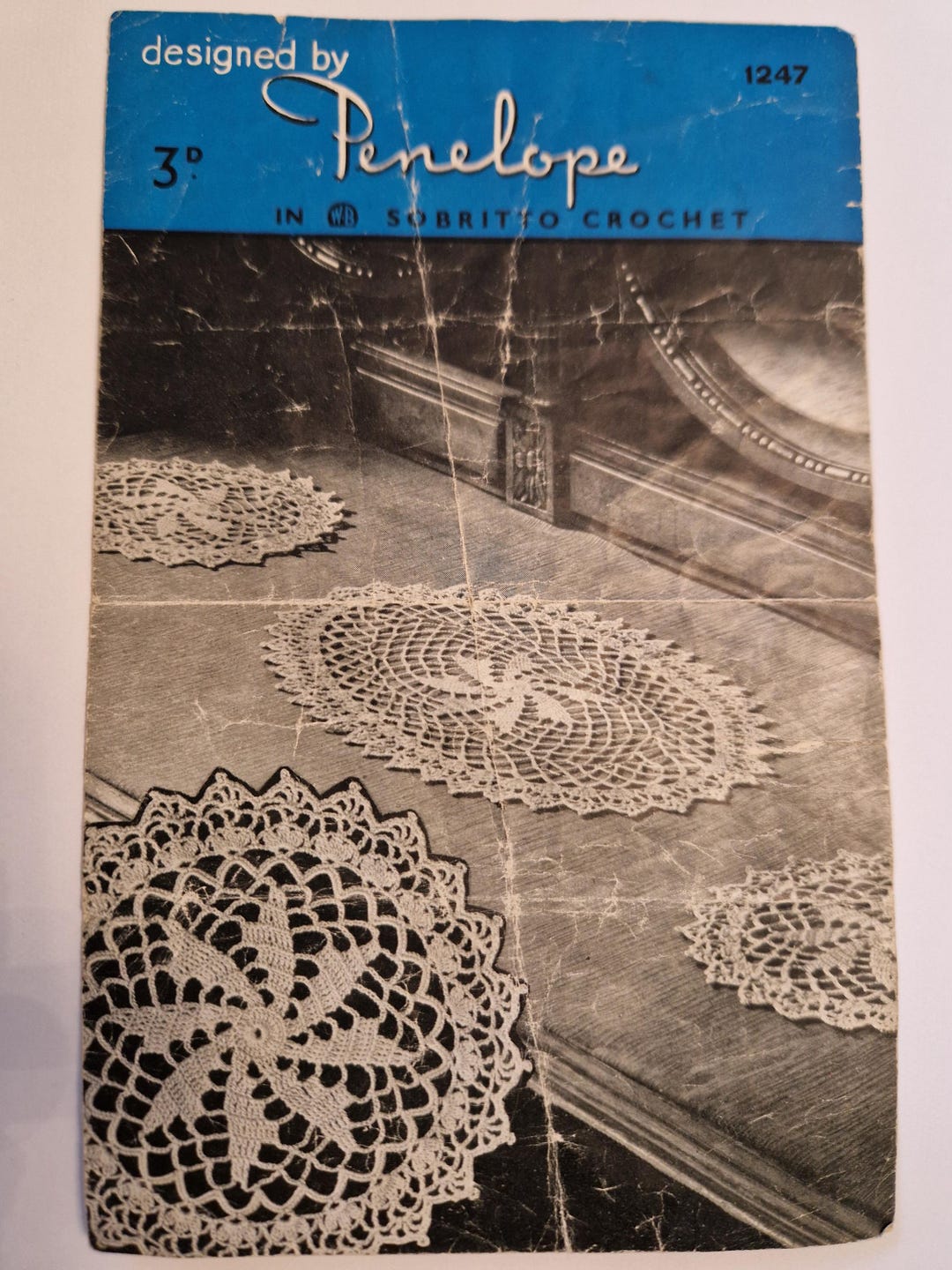 PDF Vintage Penelope 1247 Cheval Set Pattern, Crochet Mats Place Mats ...