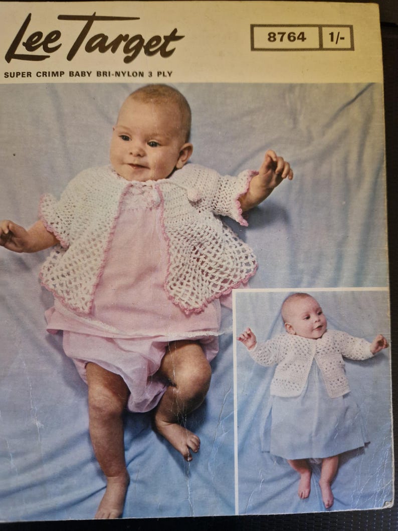 Instant Download PDF Vintage Lee Target 8764 Baby Knitting Pattern ...