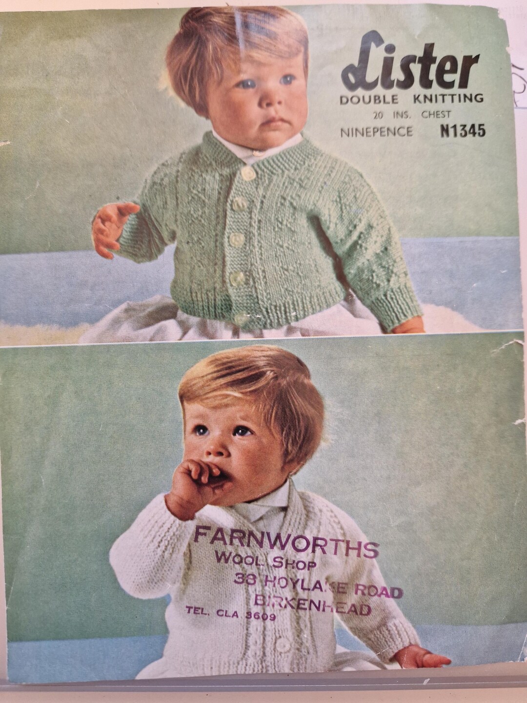 Instant Download PDF Vintage Lister 1345 Baby Knitting Pattern Jacket ...
