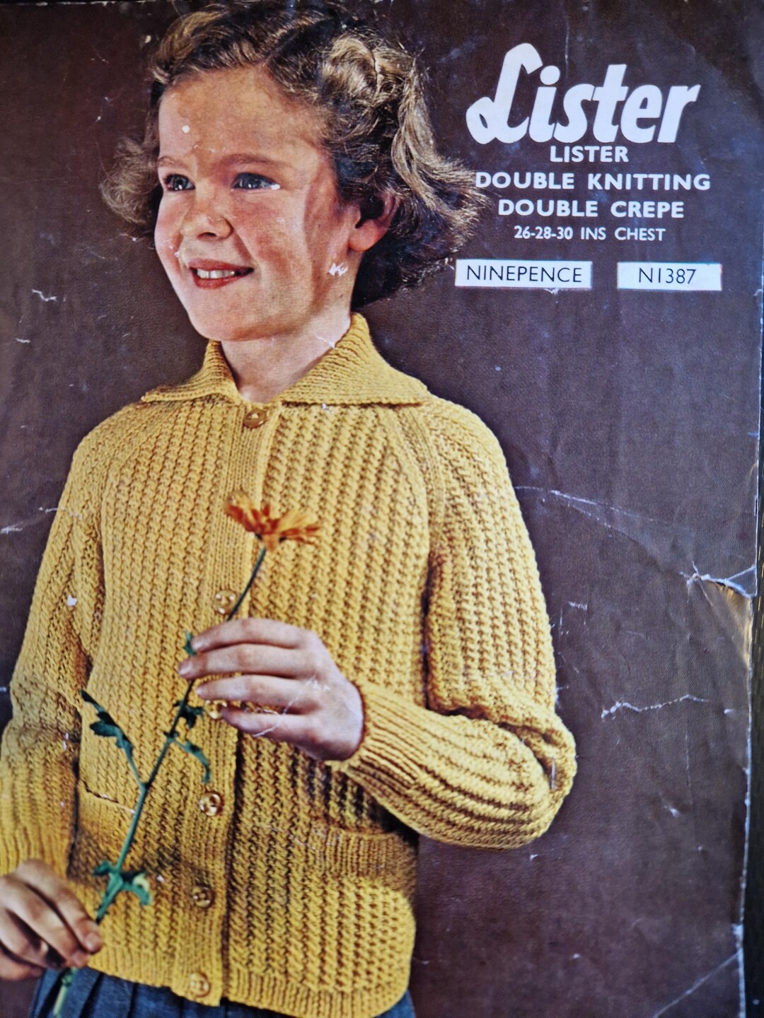 PDF Vintage Lister Lee Target 1387 Childs Cardigan Knitting Pattern 26 ...
