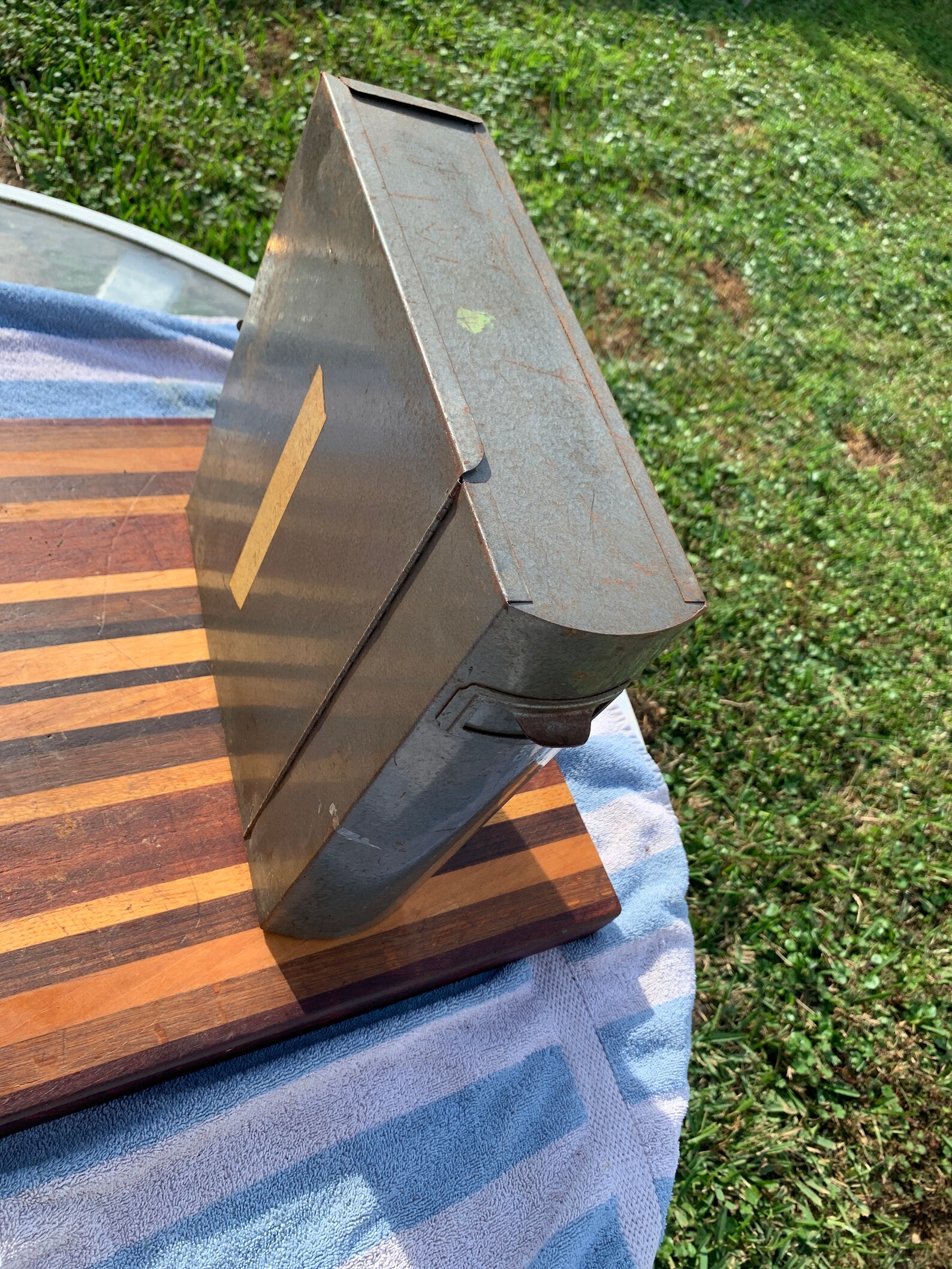 Vintage Metal Portable File Case With Assortment of Vintage Cookbooks ...