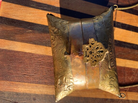 Vintage Metal Indian Middle Eastern Style Long Chain … - Gem