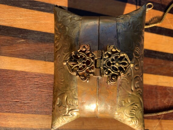 Vintage Metal Indian Middle Eastern Style Long Chain … - Gem