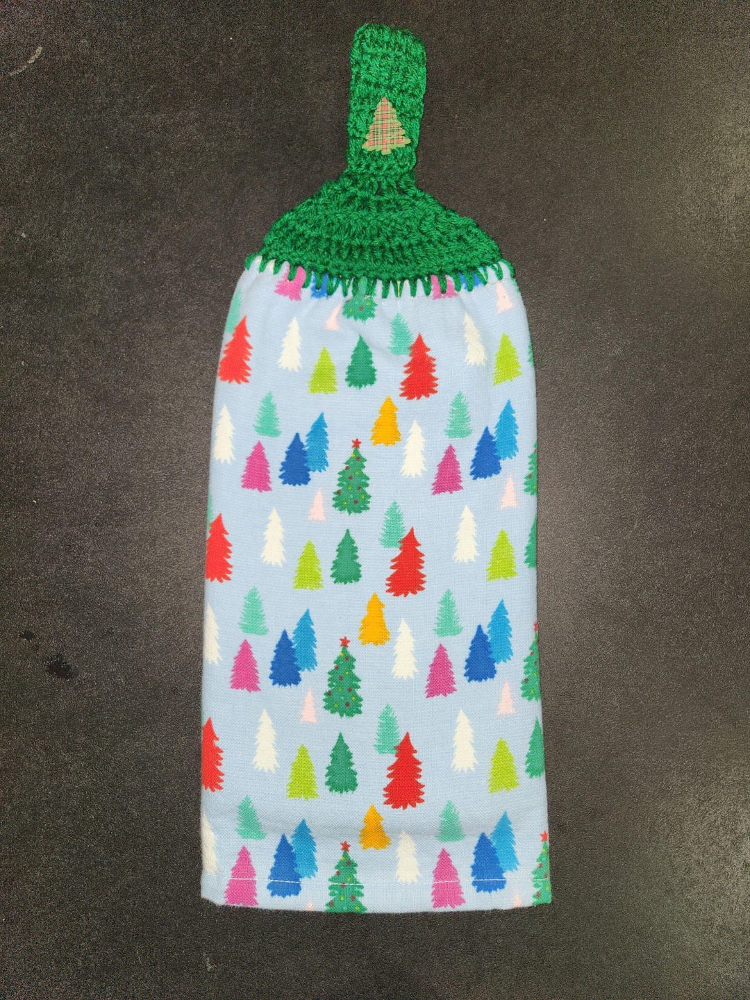 Crocheted Trees Hand Towel - Etsy