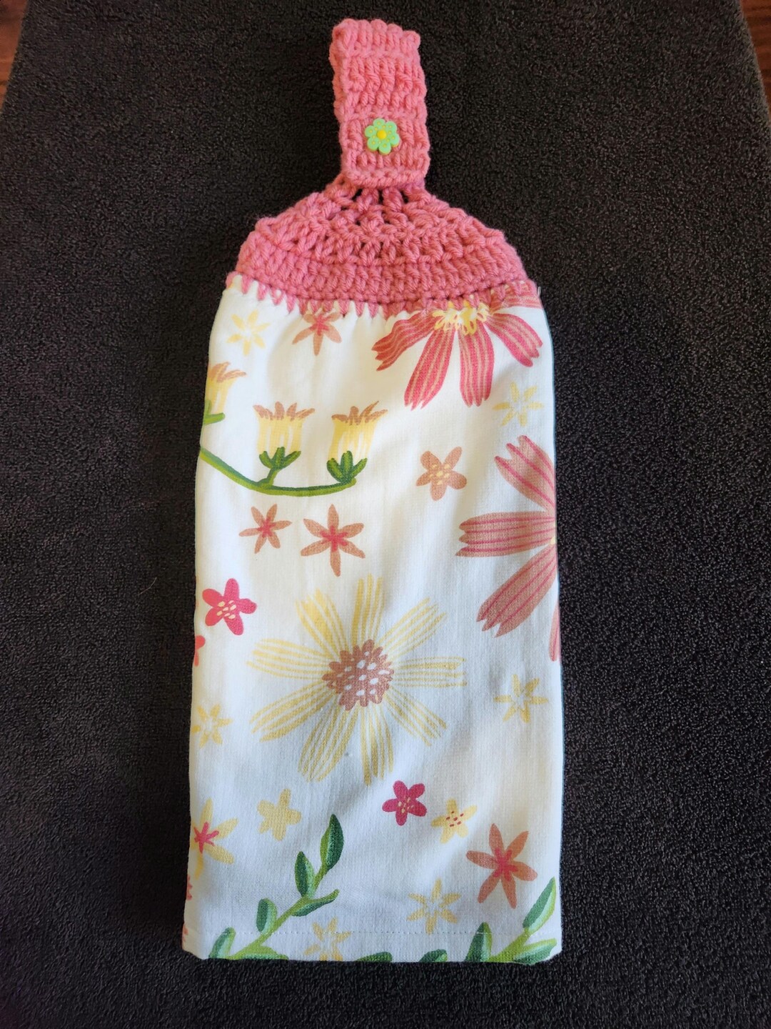 Crocheted Spring Flowers Hand Towel - Etsy