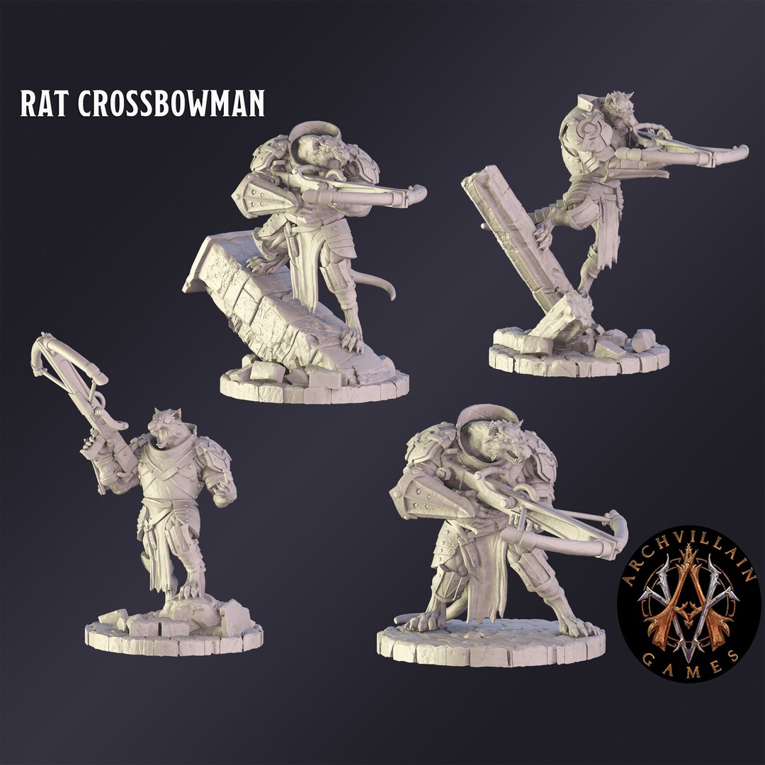 Dnd Miniature Rat Crossbowman Miniature for Dungeons and Dragons ...
