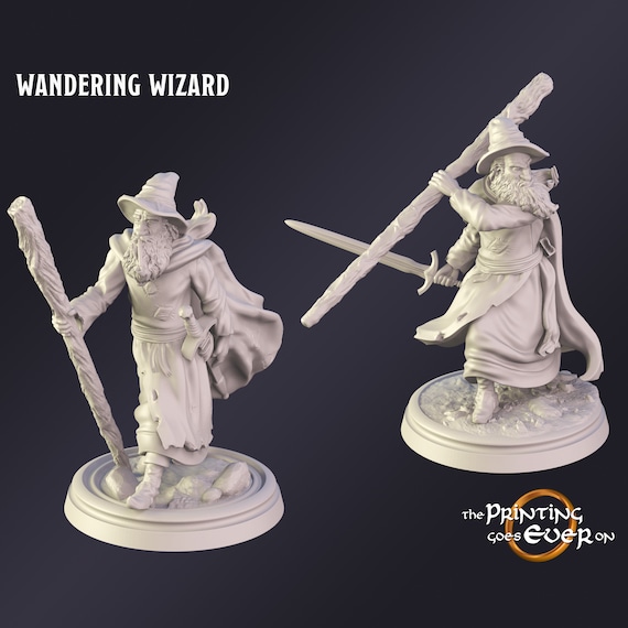 Wandering Wizard Tabletop Game miniature from The Printing Goes Ever On ...