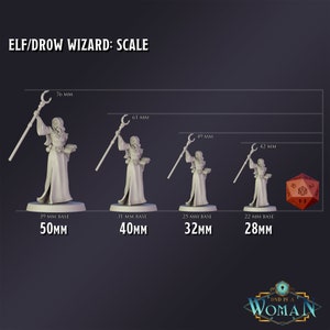 Dnd Miniature Drow Wizard Miniature for Dungeons and Dragons Tabletop ...