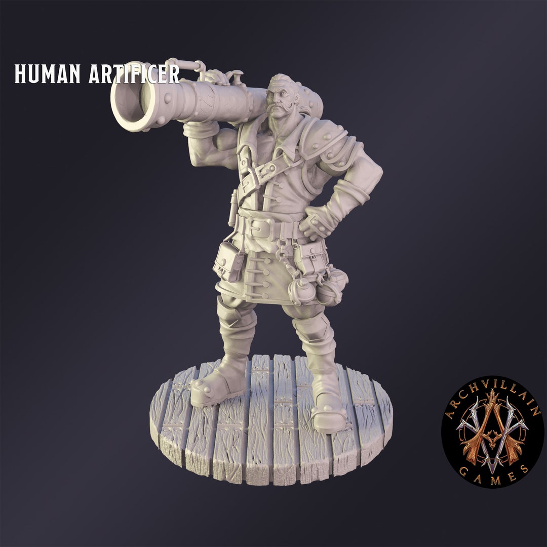 Dnd Miniature Human Artificer Miniature for Dungeons and Dragons ...