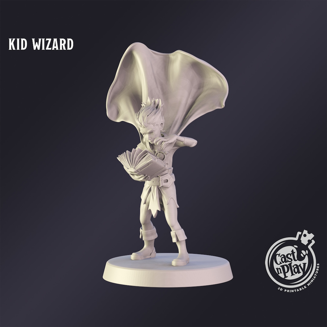 Dnd Miniature Kid Wizard Miniature for Dungeons and Dragons Tabletop ...
